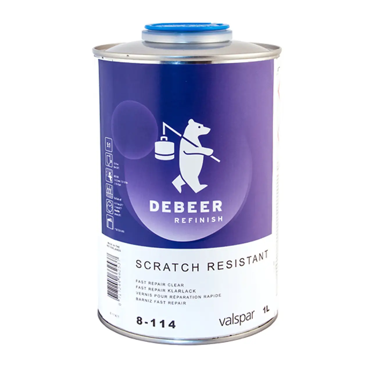 8-114 Lac auto antiscratch ultra rapid DeBeer 5:1 cutie 1 lt - Magazin ...